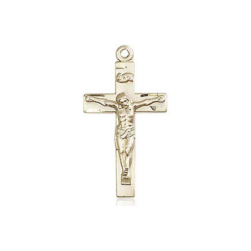 14kt Gold Crucifix Medal Medium Religious Jewelry – CatholicShop.com