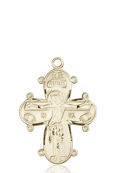14kt Gold Christine Cross Medal – CatholicShop.com