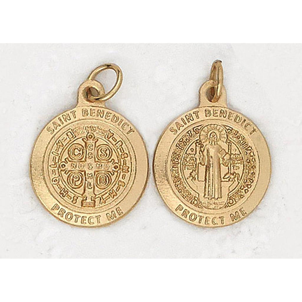 Bulk Premium Saint Benedict Double Sided Gold Medals | Catholic Shop ...
