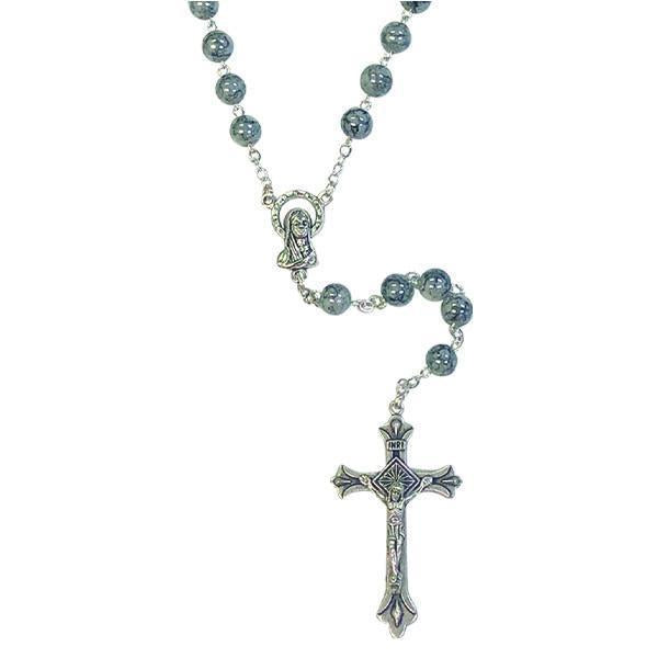Imitation Glass Stone Rosary - Light Gray – CatholicShop.com