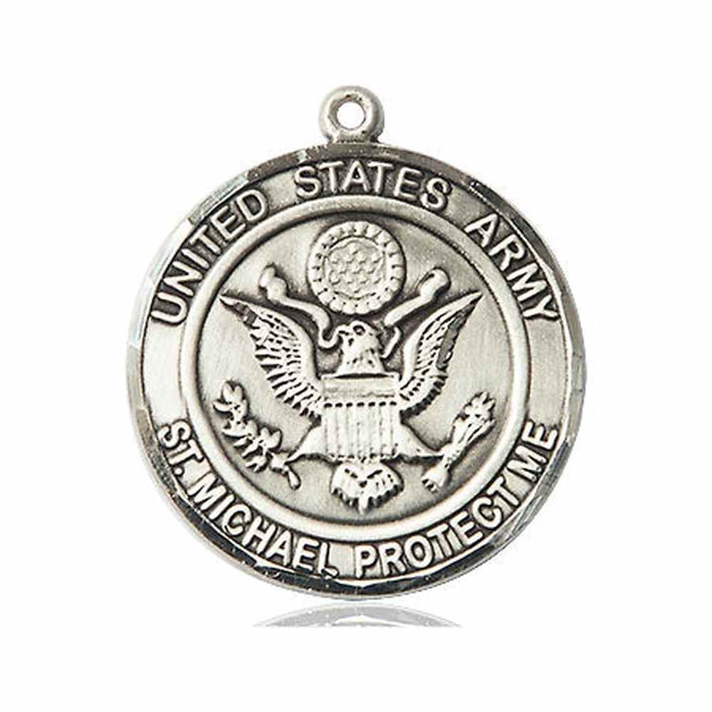 Pewter Army St Michael Medal Large Catholic Jewelry and Engraved ...