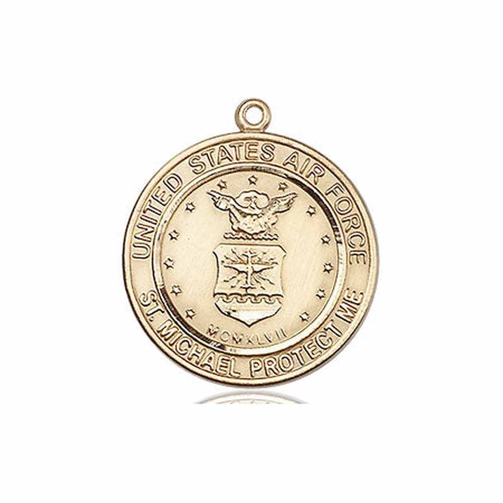 14kt Gold Air Force Saint Michael Medal | Medium – CatholicShop.com
