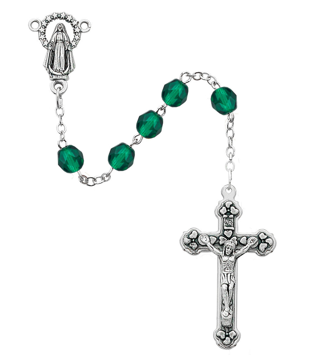 6MM Emerald May Rosary – CatholicShop.com
