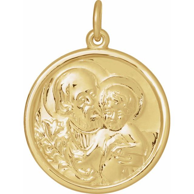 14K Yellow Gold Saint Joseph Medal at Catholic Shop – CatholicShop.com