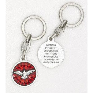 6-Pack - Holy Spirit Red Enameled Key Ring – CatholicShop.com