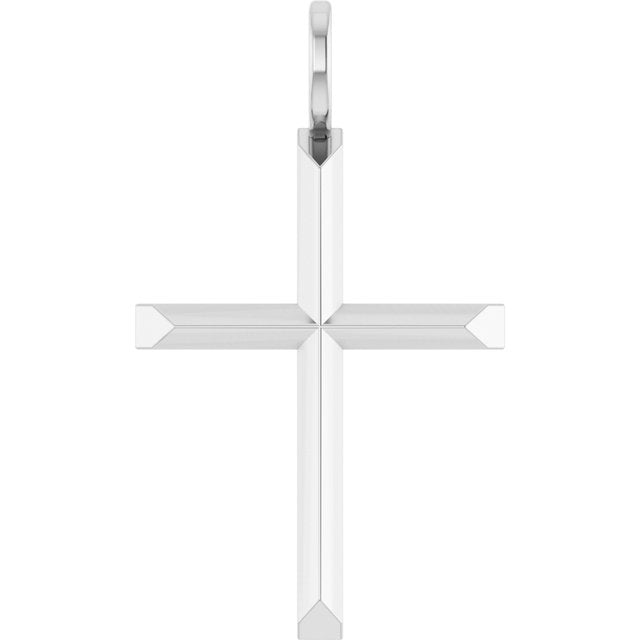 Platinum Knife-Edge Cross Pendant – CatholicShop.com