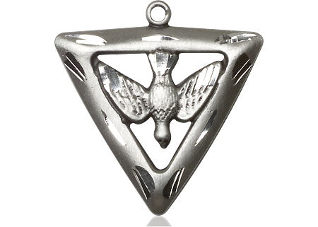 Pewter Holy Spirit Triangle Medal Large Catholic Jewelry – CatholicShop.com