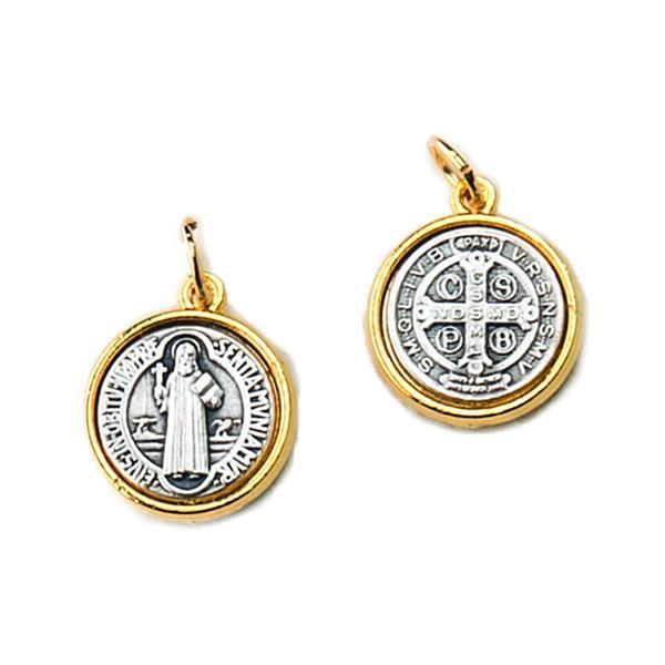 Double-sided Two-tone Medals - Saint Benedict 25-pack – CatholicShop.com