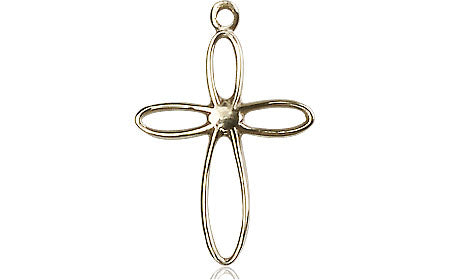 14kt Gold Filled Loop Cross Medal Medium Religious Jewelry ...