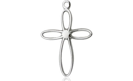Pewter Loop Cross Medal Medium Religious Jewelry – CatholicShop.com