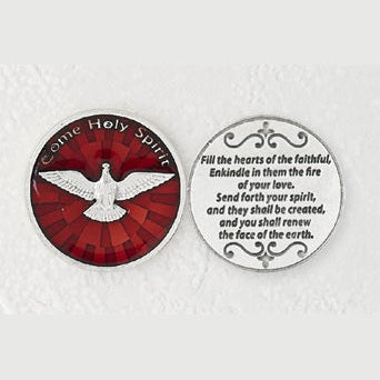 Red Enameled Come Holy Spirit Token 25-Pack – CatholicShop.com