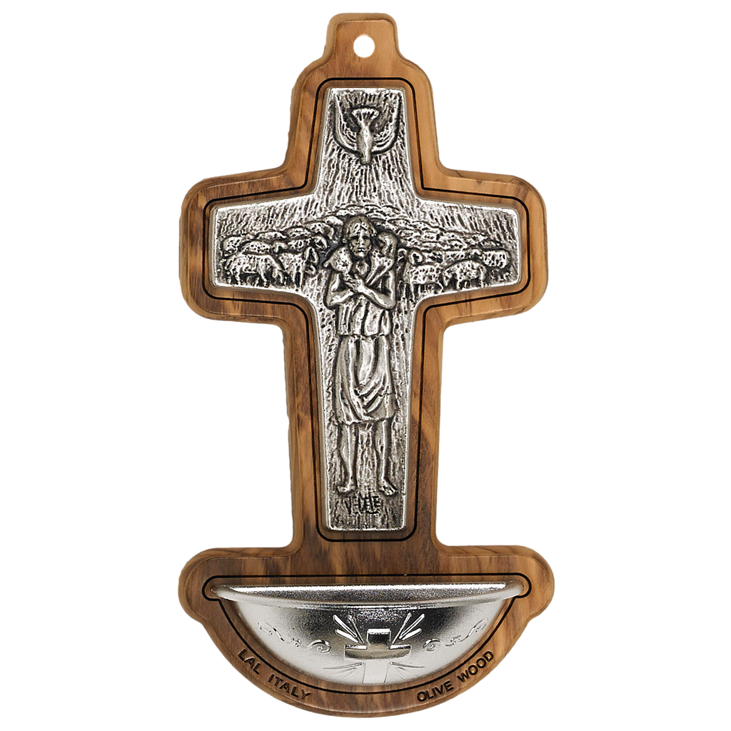 Pope Francis 4" Cross Holy Water Font | Catholic Shop – CatholicShop.com