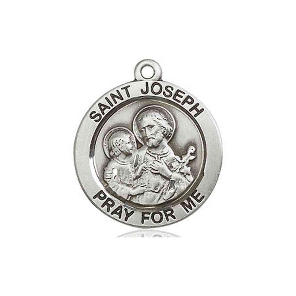 Sterling Silver Saint Joseph Medal | Medium – CatholicShop.com
