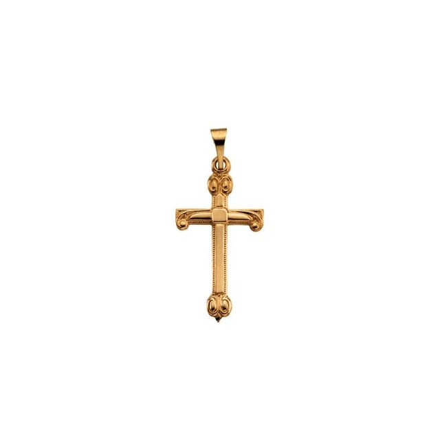 14K Yellow Gold Cross Pendant at Catholic Shop – CatholicShop.com