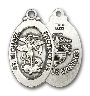 Sterling Silver Saint Michael / Marines Pendant – CatholicShop.com