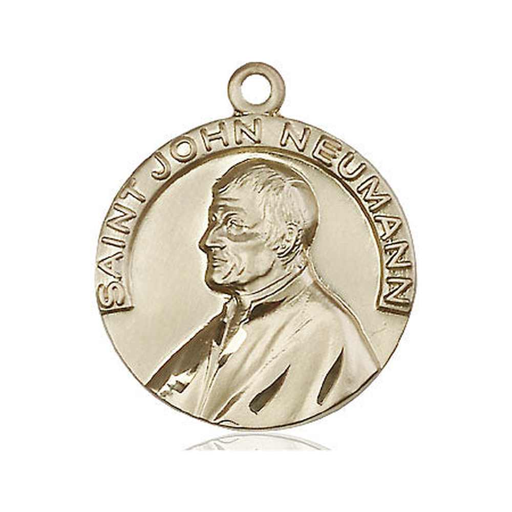 14kt Gold Saint John Neumann Medal Large Catholic Jewelry ...