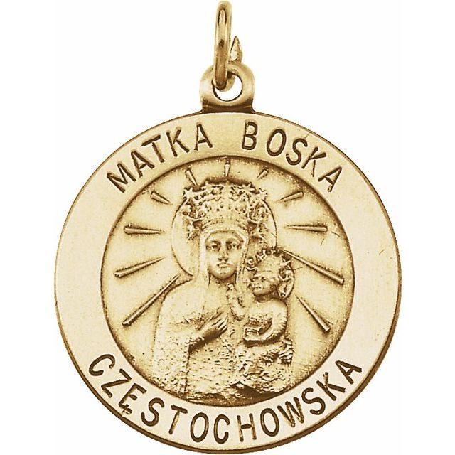 14K Yellow Gold Matka Boska Medal at Catholic Shop – CatholicShop.com
