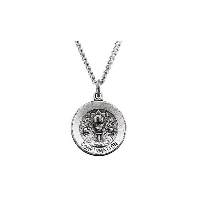 Sterling Silver Confirmation Cup Medal with Chain at Catholic Shop ...