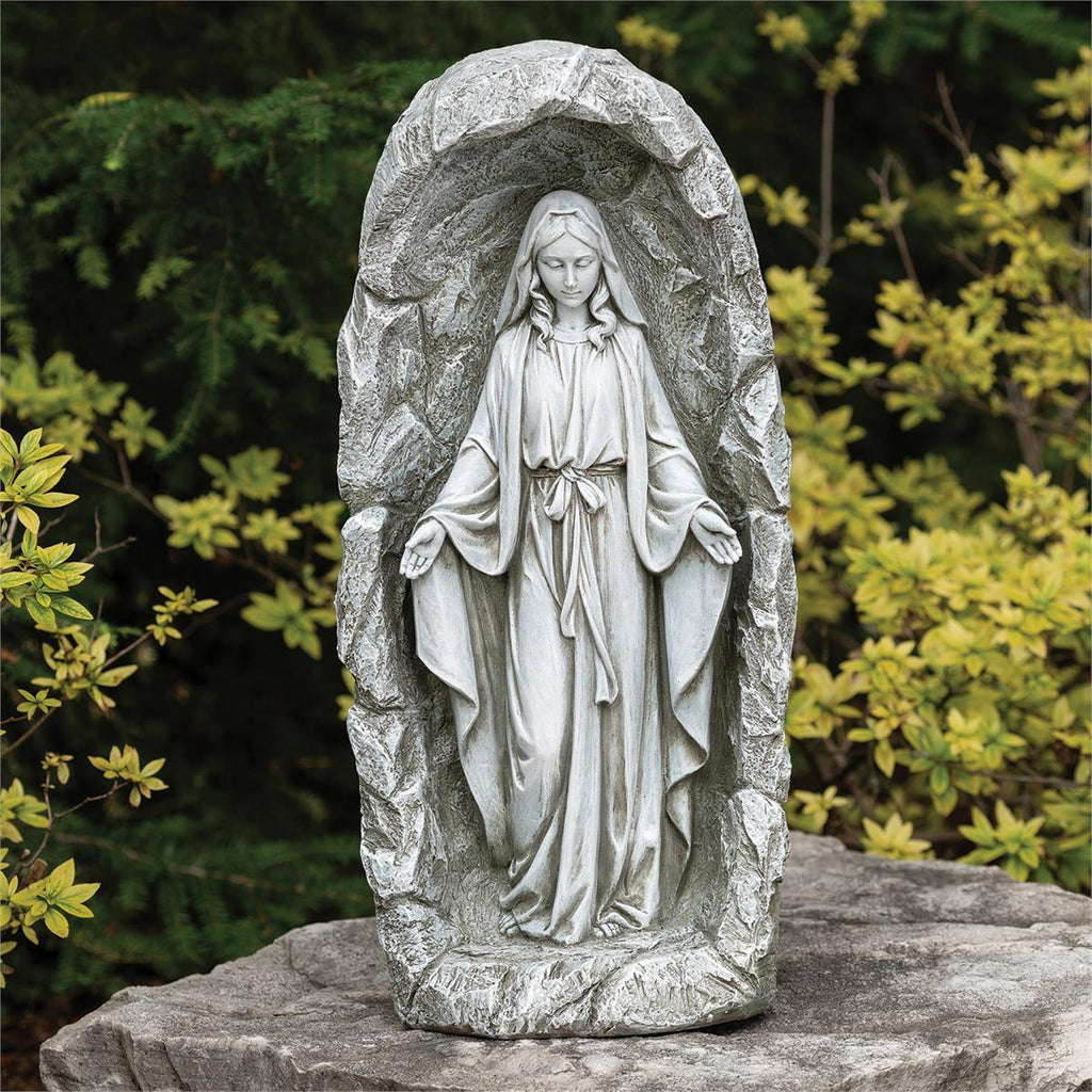 18.5-inch Led Solar Our Lady of Grace Grotto Garden Statue ...