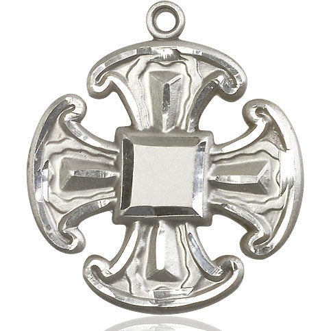 Sterling Silver Cross Medal Large Catholic Jewelry – CatholicShop.com