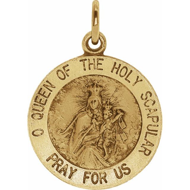 14K Yellow Gold Scapular Medal at Catholic Shop – CatholicShop.com