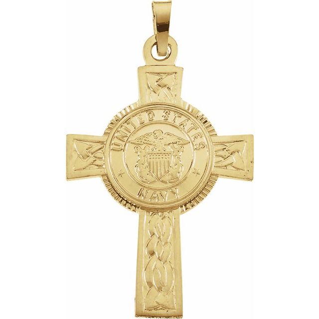 14K Yellow Gold Us Navy Cross at Catholic Shop – CatholicShop.com