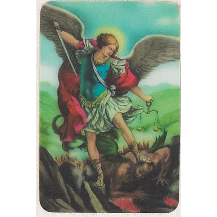 Saint Michael Holographic 3D Cards Bulk | Catholic Shop – CatholicShop.com