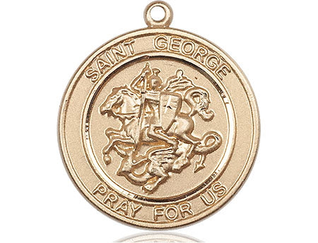 14kt Gold St. George Medal | Large | Engravable – CatholicShop.com