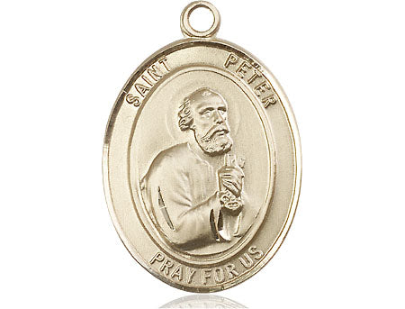 14kt Gold Filled Saint Peter the Apostle Medal Large Catholic Jewelry ...