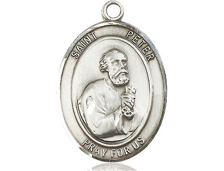 Sterling Silver Saint Peter Apostle Medal Large – CatholicShop.com