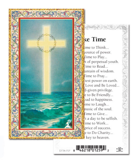 100-Pack - Take Time Cross On The Ocean Holy Card – CatholicShop.com