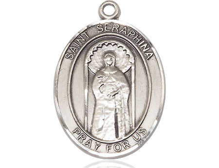 Sterling Silver Saint Seraphina Medal Large – CatholicShop.com