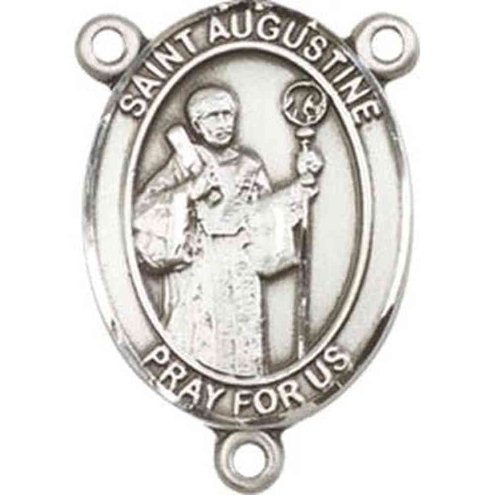 Sterling Silver Saint Augustine Rosary Center Rosary Center ...