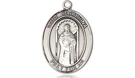 Pewter Saint Seraphina Medal - Medium, Engravable – CatholicShop.com