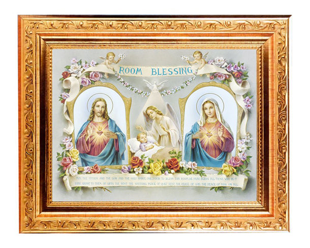 Baby Room Blessing Print (Spanish)Gold 8.25X10.25" Wood Frame ...