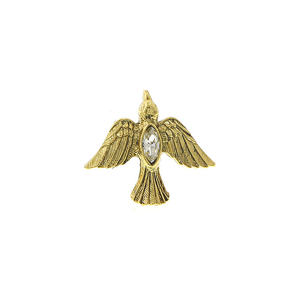 14K Gold-Dipped Crystal Holy Spirit Dove Tie Tack – CatholicShop.com