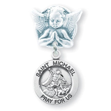 Sterling Silver Saint Michael Baby Pin – CatholicShop.com