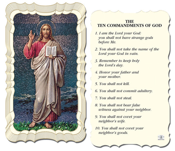 50-Pack - The Ten Commandments Holy Card – CatholicShop.com