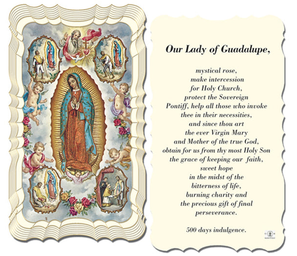 50-Pack - Our Lady Of Guadalupe-Mystical Rose Holy Card – CatholicShop.com