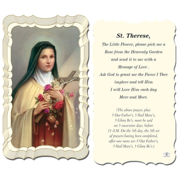 50-Pack - St Therese Pick Me A Rose Holy Card – CatholicShop.com