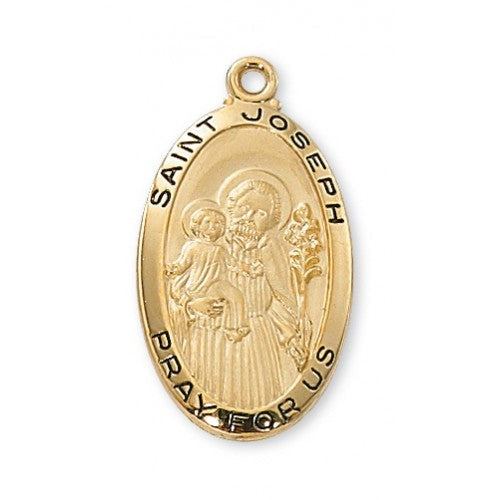 Gold over Silver St Joseph 24" Chain & Box – CatholicShop.com