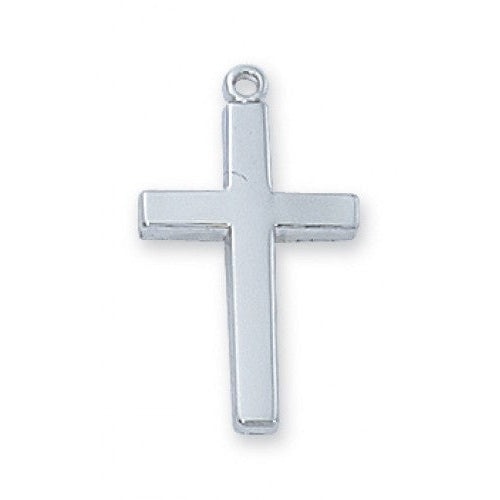 Sterling Silver Cross 18-inch Chain & Box" – CatholicShop.com