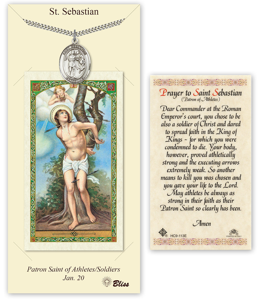 Saint Sebastian Medal with 24-inch Chain – CatholicShop.com