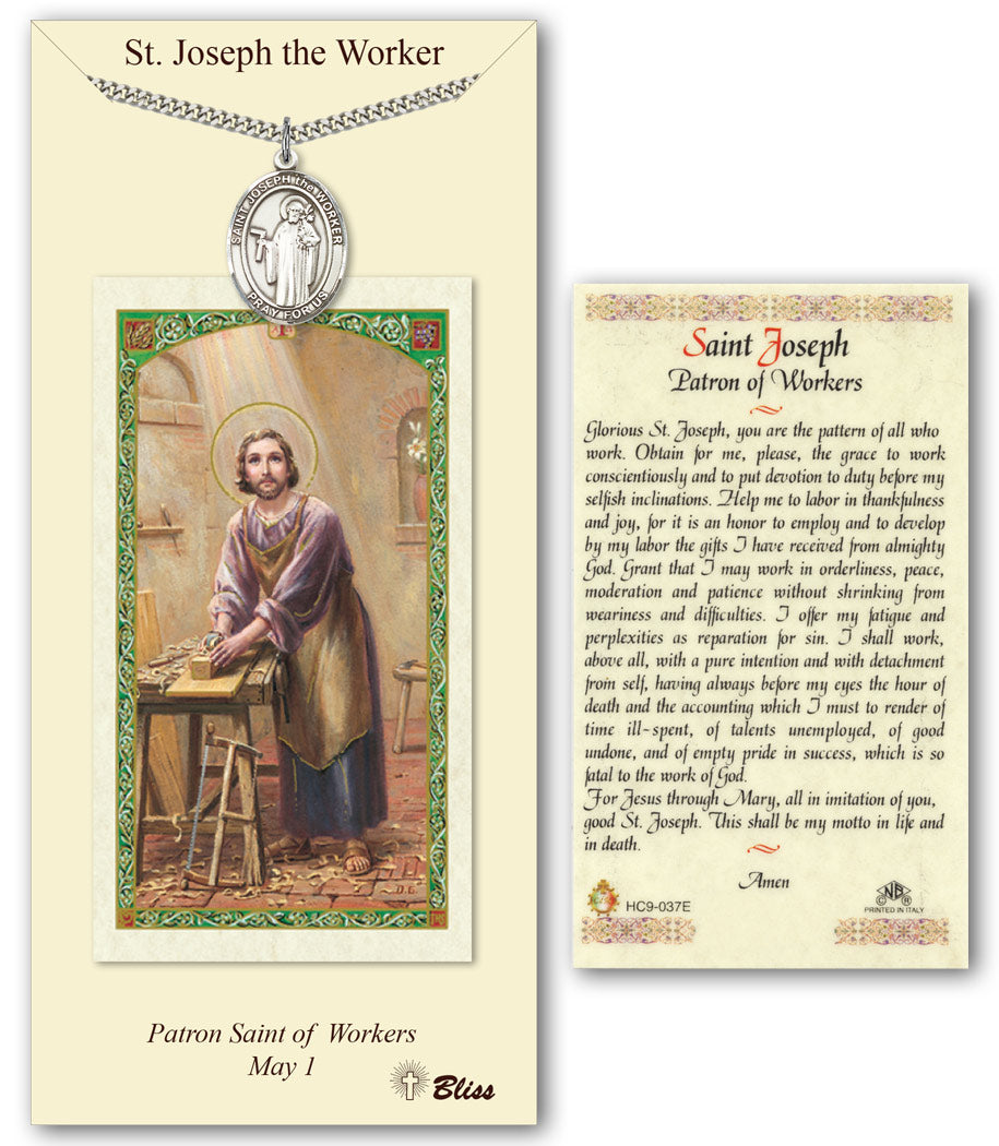 Saint Joseph Worker Medal 24" Chain – CatholicShop.com