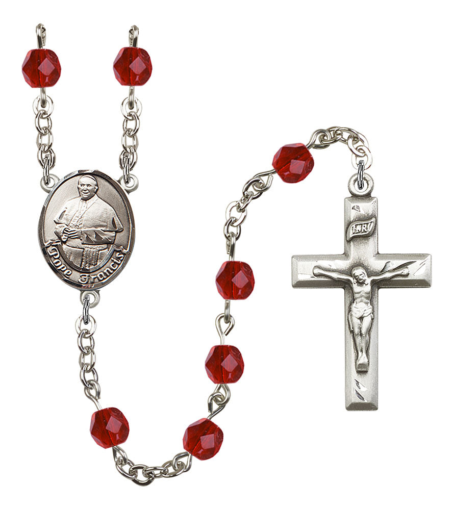 Pope Francis Rosary with Ruby Beads – CatholicShop.com