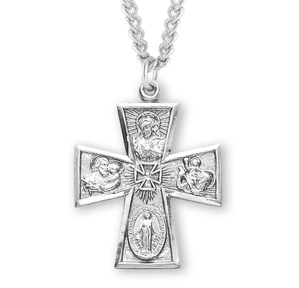 Sterling Silver 4-Way Medal | CatholicShop – CatholicShop.com