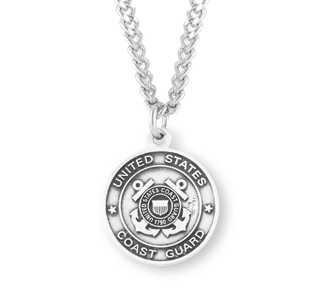Sterling Silver Coast Guard Medal Saint Christopher – CatholicShop.com