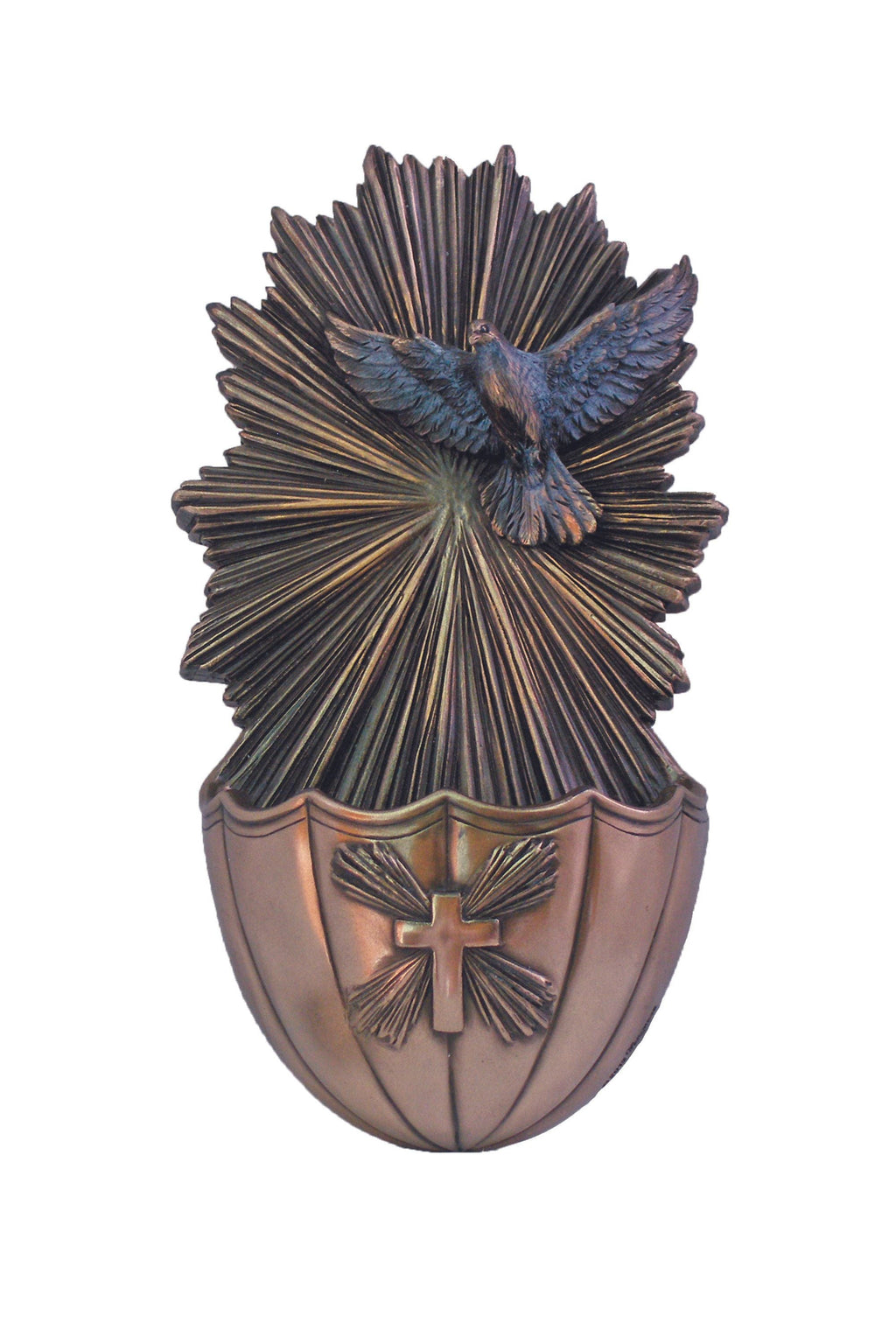 Holy Spirit Font in Cold Cast Bronze 6-inch – CatholicShop.com