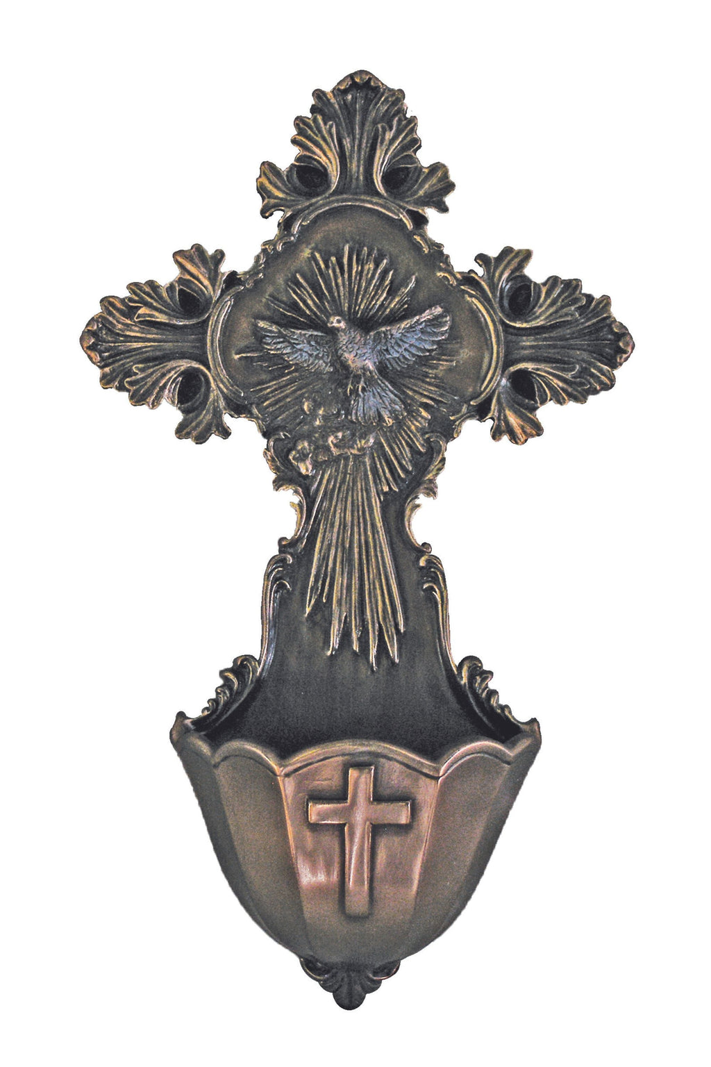 Holy Spirit Font in Cold Cast Bronze 6" – CatholicShop.com
