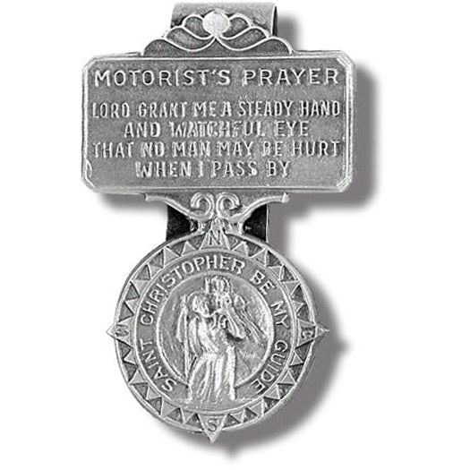 Saint Christopher Compass with Motorist Prayer Visor Clip 3-Pack ...
